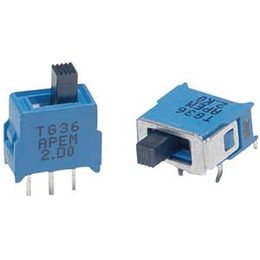APEM Schiebeschalter, 1 Wechsler, EIN-EIN rastend - TG36W010000