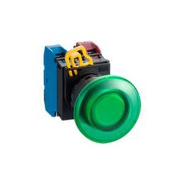 Idec Leuchtdruckschalter Tastend 1 Schliesser 24 V / 120 V / 240 V / 380 V LED Gr&uuml;n - YW1L-M4E10Q4G