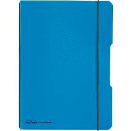 Herlitz Notizbuch my.book, Format DIN A5, Kunststoff, 40 karierte Blätter, blau
