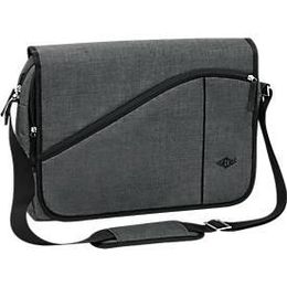 Wedo Messenger Bag COLLEGE, Polyester, Laptop-Innentasche, gepolst. Tragegurt, B400xT100xH300 mm, graumeliert