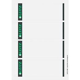 Leitz® Rückenschilder kurz, PC-beschriftbar, Rückenbreite 80 mm, selbstklebend, 100 St., grau