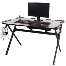 Schreibtisch MCW-F11, Computertisch Jugend-Schreibtisch, Gaming 120x75cm schwarz