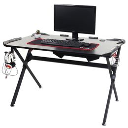 Schreibtisch MCW-F11, Computertisch Jugend-Schreibtisch, Gaming 120x75cm MVG schwarz