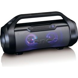 Lenco SPR-070 Water-resistant IPX5 Boombox with FM radio, USB, SD and lights