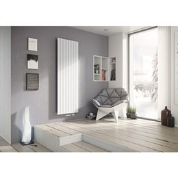 XIMAX P1 Vertikale Paneelprofile Designheizk&ouml;rper B 52 x H 180 x T 6,5 cm wei&szlig; mit Mittelanschluss