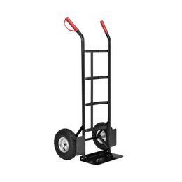 Juskys Sackkarre Basic klappbar Transportkarre mit Luftreifen, Griffen & Stahlrahmen Handkarre