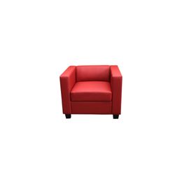 MCW Sessel Loungesessel Lille ~ Kunstleder, rot