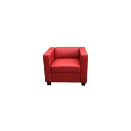 MCW Sessel Loungesessel Lille ~ Kunstleder, rot