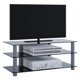 PKline Fernsehtisch TV Unterschrank Wohnzimmer Schrank Fernsehschrank Glas Hifi Regal