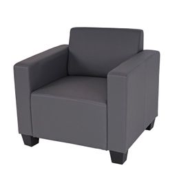 MCW Sessel Loungesessel Mocalieri, Kunstleder ~ dunkelgrau