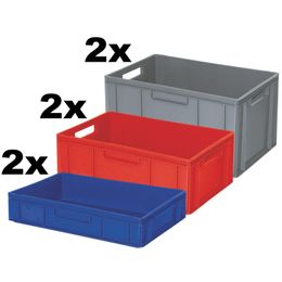 BRB Euro-Stapelbeh&auml;lter / -Stapelboxen 6 St&uuml;ck