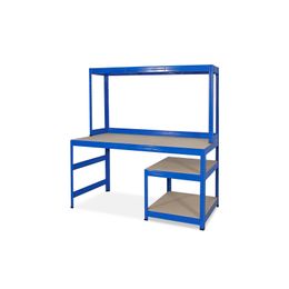 BRB Werkbankregal mit Regalaufsatz 1500x600/300x1500 mm versch. Ausf&uuml;hrungen