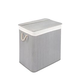 Pana®ECO Bambus Wäschekorb mit Deckel • Wäschebox Holz mit herausnehmbaren Wäschesack • Faltbarer Wäschesammler waschbar • Badezimmer Wäschetruhe • 100% Bambus • versch. Farben und Größen