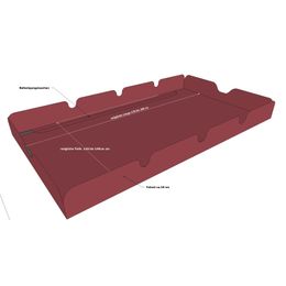 Grasekamp Ersatzdach Universal Hollywoodschaukel Bordeaux Ersatz-Bezug Sonnendach Dachplane