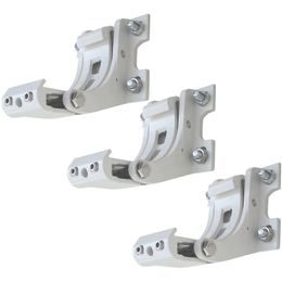 MCW 3er-Set Wandhalterung f&uuml;r Markise H124, Wandkonsole Wandmontage Adapter ~ wei&szlig;