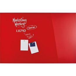 MAGNETOPLAN Design Glasboard, magnetisch intensiv- rot 1500x1000mm