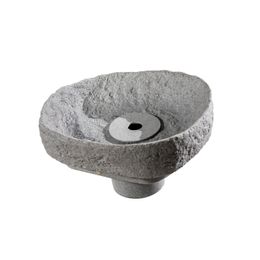 GreenLife Springbrunnen-Set f&uuml;r den Dekor-Regenspeicher "Hinkelstein", granitgrau