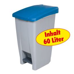 BRB Tret-Abfalleimer 60 Liter, blau