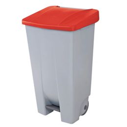 BRB Tret-Abfalleimer 120 Liter, rot