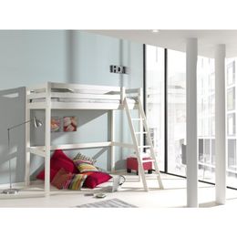 Vipack Hochbett Kiefer massiv 90 x 200 cm, wei&szlig;