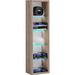 Vcm Holz Wandregal Hängeregal Regal Bücherregal Wandboard Deko Glas Rasato L