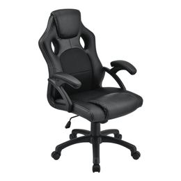 Juskys Racing Schreibtischstuhl Montreal ergonomisch B&uuml;rostuhl PC Gaming Stuhl &ndash; schwarz