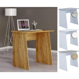 Vcm Computertisch Ma&szlig;e ca. H. 74 x B. 80 x T. 50 cm stylische Seitenteile Schreibtisch - Masola Mini