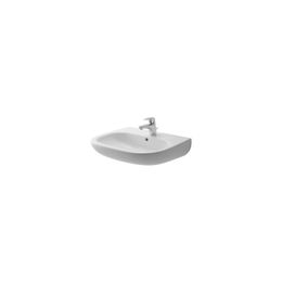 Duravit Waschtisch D-Code 600x460mm mit ÜL, mit HLB, 1 HL, weiss