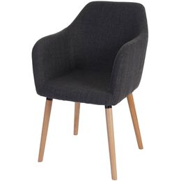 MCW Esszimmerstuhl Vaasa T381, Stuhl Küchenstuhl, Retro 50er Jahre Design ~ Textil, grau, helle Beine
