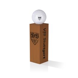 VfB Stuttgart VFB LED-Dekosäule Rost-Optik 84cm 3V braun mit Leuchtkugel in Fußball-Optik