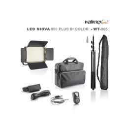 WALIMEX pro LED Niova 900 Plus Bi Color 54W Set mit WT-806 Stativ