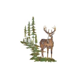 m&ouml;bel direkt online Wanddekoration "Hirsch" gr&uuml;n/braun/beige