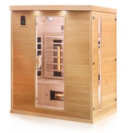 Dewello&reg; Infrarotkabine Infrarotsauna PIERSON 160cm x 105cm inkl. 6 Vollspektrumstrahler, 3 Karbonstrahler, 3 Personen