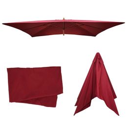 MCW Ersatz-Bezug f&uuml;r Sonnenschirm Lissabon 3x4m, Sonnenschirmbezug Ersatzbezug, Polyester ~ bordeaux