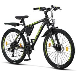 Licorne Bike Effect Premium Mountainbike in 26, 27,5 und 29 Zoll - Fahrrad für Jungen, Mädchen, Herren und Damen - Shimano 21 Gang-Schaltung - Herrenrad