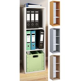 Vcm Holzregal stehend platzsparender Aktenschrank Ma&szlig;e ca. H. 110 x B. 35 x T. 37 cm Elegantes Regal B&uuml;roregal &ndash; Lona I 3f