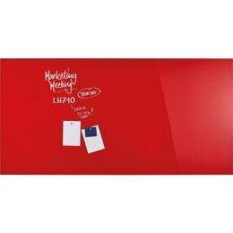 MAGNETOPLAN Design Glasboard, magnetisch intensiv-rot 2000x1000mm