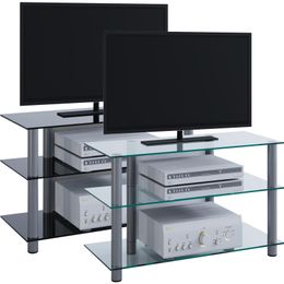 Vcm TV Möbel Sideboard Fernsehschrank Rack Fernseh Board Alu Glas Tisch Sindas