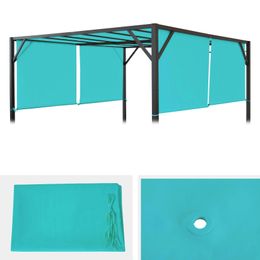 MCW Ersatzbezug f&uuml;r Dach Pergola Pavillon Beja 3x4m ~ t&uuml;rkis-blau