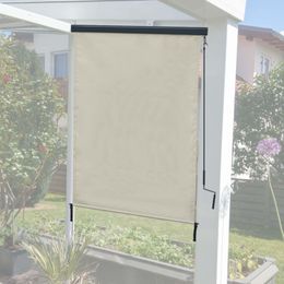 Vertikalmarkise MCW-F42, Senkrechtmarkise Sichtschutz Au&szlig;enrollo Rollo, UV-Schutz 50 Stoff ~ 250x100cm, creme-beige