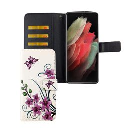 König Design Hülle Handy Schutz für Samsung Galaxy S21 Ultra Case Cover Tasche Wallet Etui