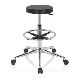 hjh OFFICE Drehhocker TOP WORK 14 I Hartschaum ohne Armlehnen