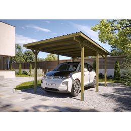 Weka Flachdachcarport Einzelcarport 606 Gr. 1