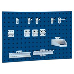 BRB System-Lochplatte mit Haken- und Halter-Set, saphirblau