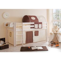 Ticaa Hochbett "Malte" Kiefer Wei&szlig; Classic
