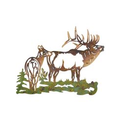m&ouml;bel direkt online Wanddekoration Hirschkuh und Hirsch gr&uuml;n/braun/beige