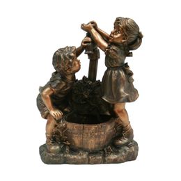 SONSTIGE MEMPHIS - Polyresin, Rustikale Dekoration "Kinder am Brunnen"