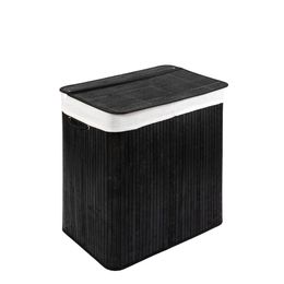 Pana®ECO Bambus Wäschekorb mit Deckel • Wäschebox Holz mit herausnehmbaren Wäschesack • Faltbarer Wäschesammler waschbar • Badezimmer Wäschetruhe • 100% Bambus • versch. Farben und Größen