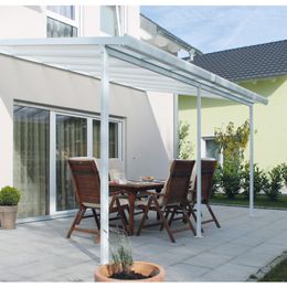 Gutta 4293103 Terrassen&uuml;berdachung wei&szlig;, 306 x 306 cm