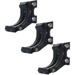 MCW 3er-Set Wandhalterung f&uuml;r Markise H124, Wandkonsole Wandmontage Adapter ~ anthrazit